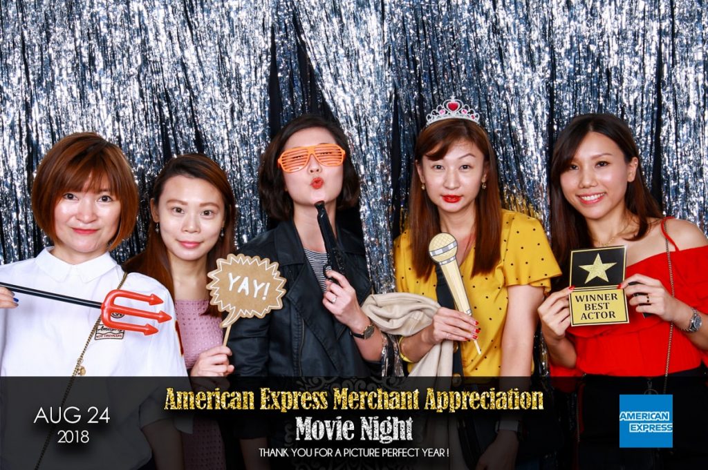 American Express Movie Night Event with Cloud Booth Photo Booth